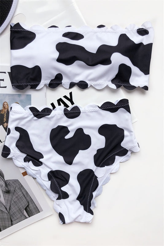Cow Print Bathing Suit | Cow Print Swimsuit | Cow Two Piece | BelaWave